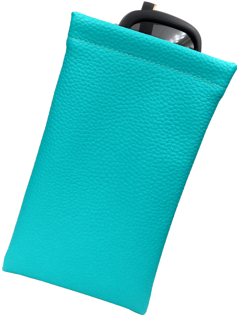 Soft Sunglasses case in Turquoise, Large Soft Glasses Case w/ Cloth, S ...