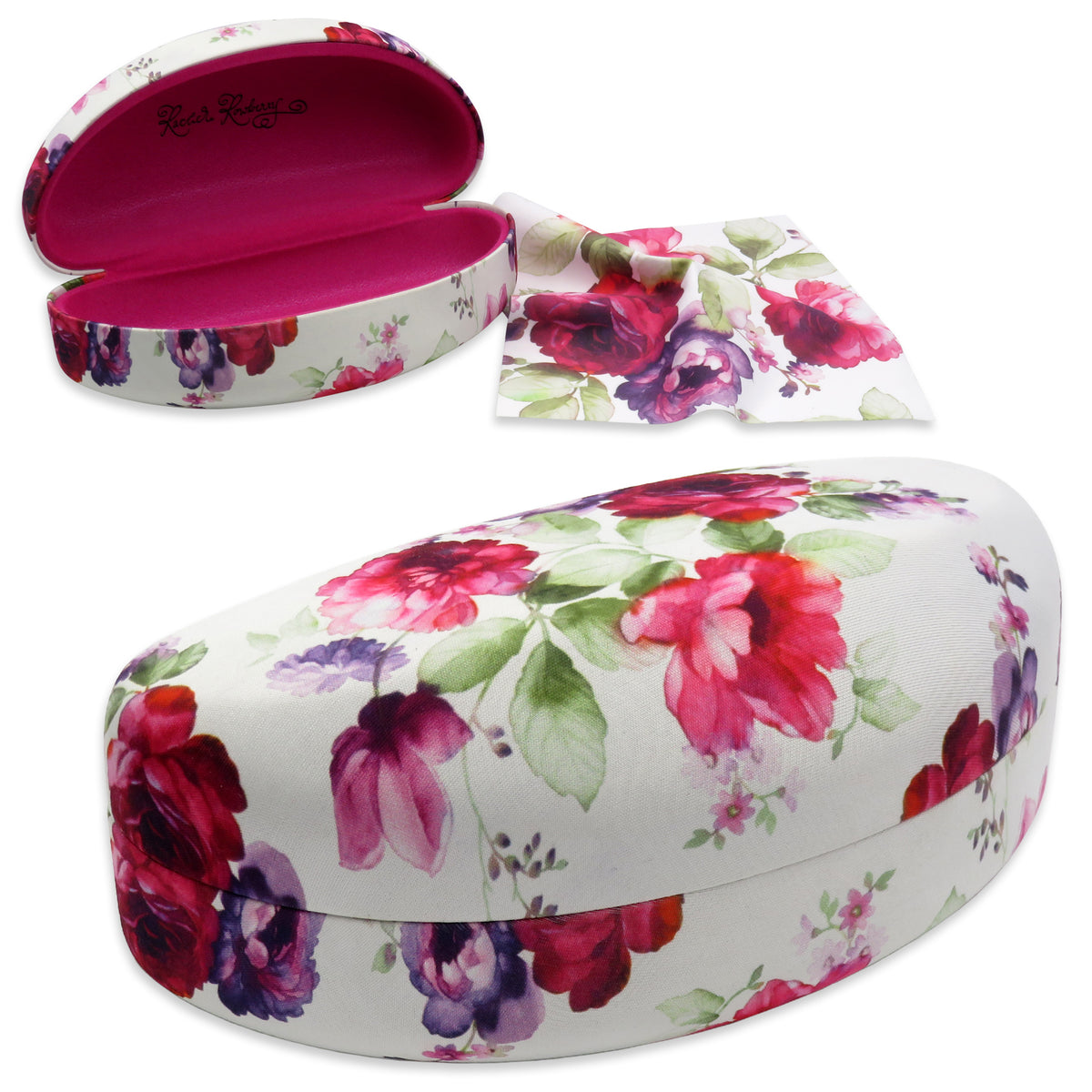 Women Extra Large Floral Print for Curved Frames with Pouch & Cloth (A ...